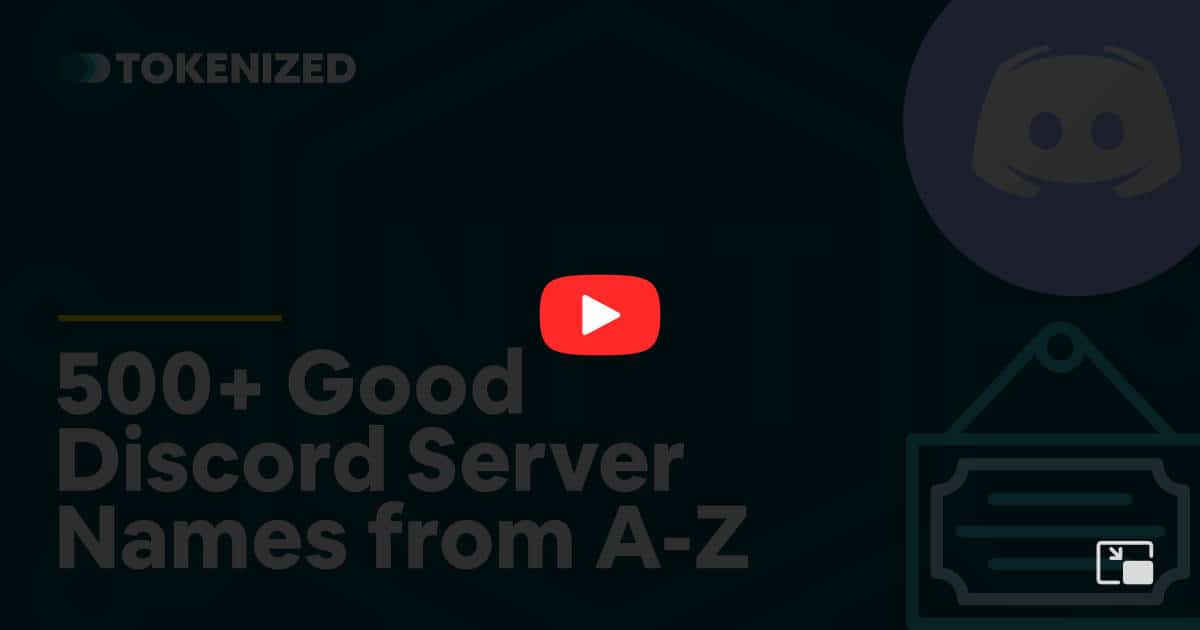 500+ Good Discord Server Names in Alphabetical Order — Tokenized