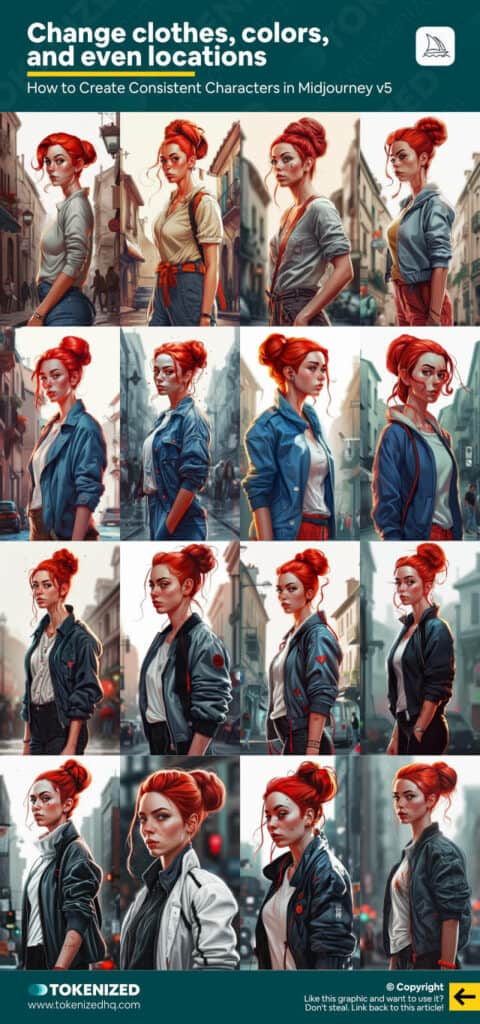 Creating Consistent Characters in Midjourney v5 — Tokenized